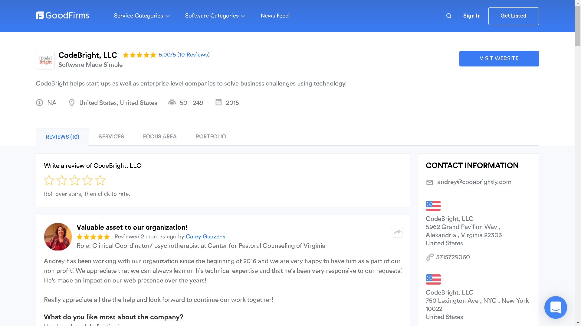 CodeBright Shines Among the Top Mobile App Development Companies in New York at GoodFirms ...
